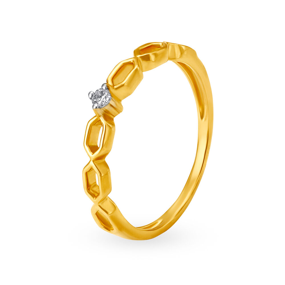 Buy Bold Geometry Diamond Ring at Best Price | Tanishq US