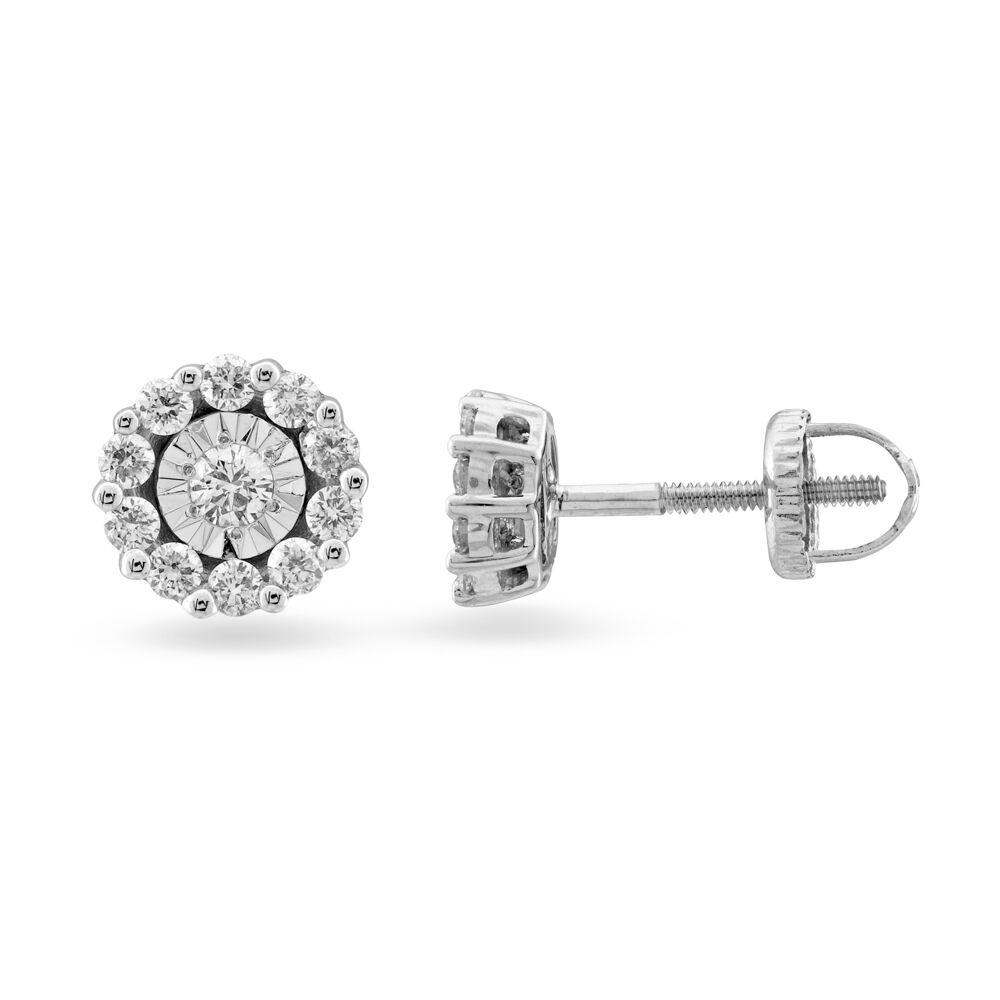 Buy Chic Diamond Stud Earrings in Kudi Pattern at Best Price | Tanishq US