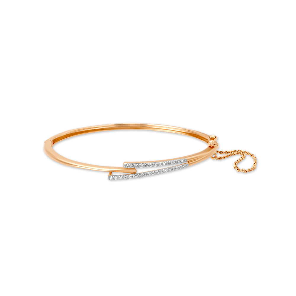 Buy Rich Shine Solitaire Diamond Bangle at Best Price | Tanishq UAE