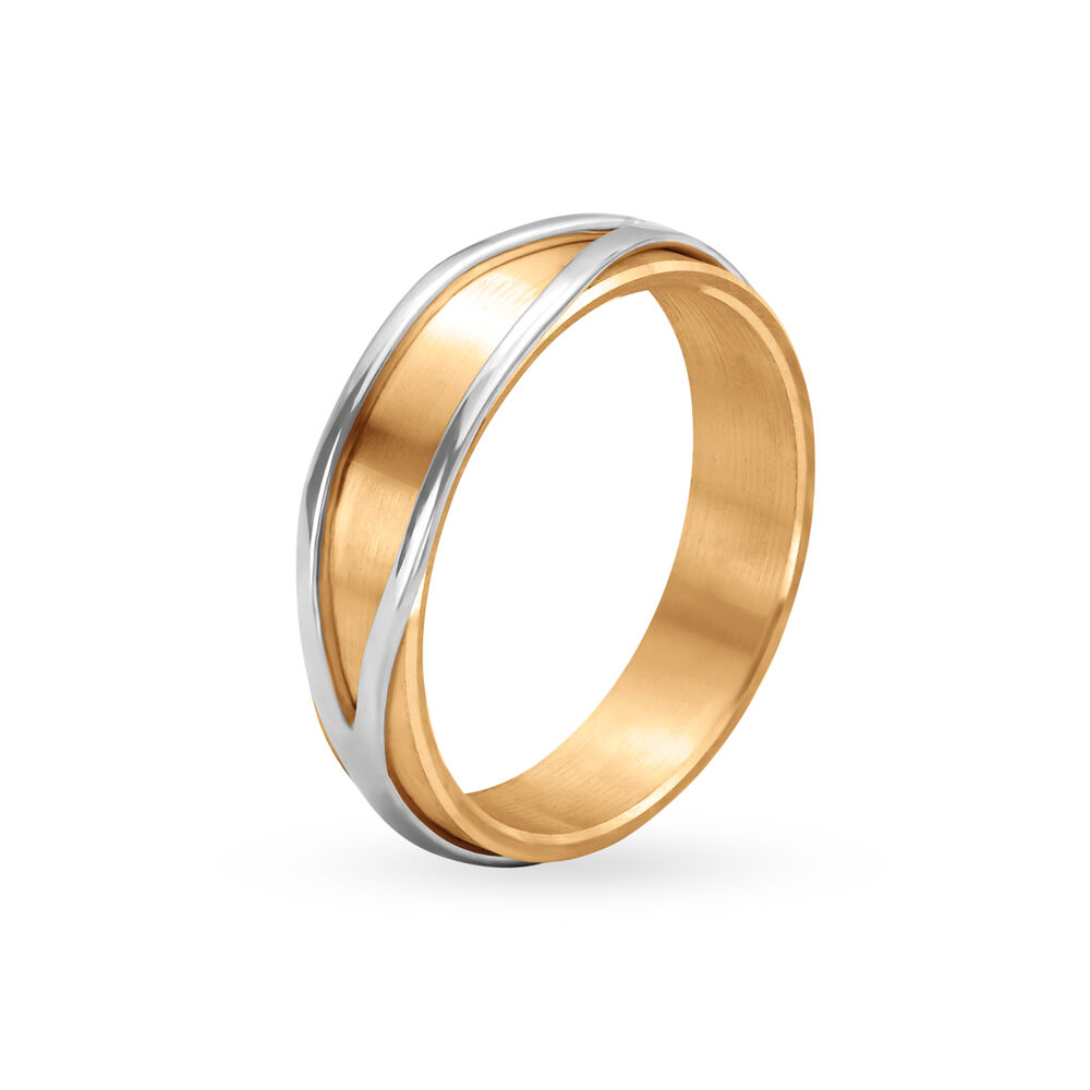 Buy Contemporary Yellow and White Gold Ring for Men at Best Price ...