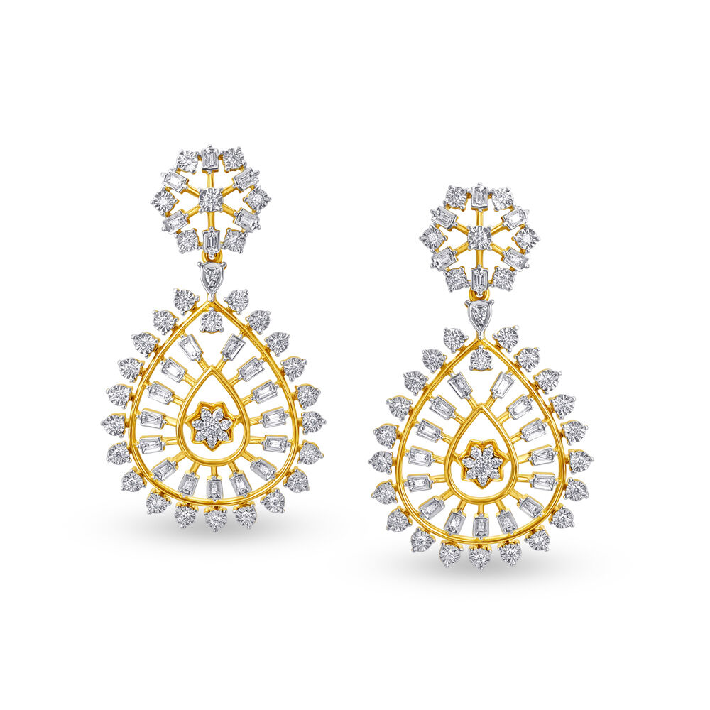 Buy Elaborate Gold and Diamond Necklace Set at Best Price | Tanishq UAE