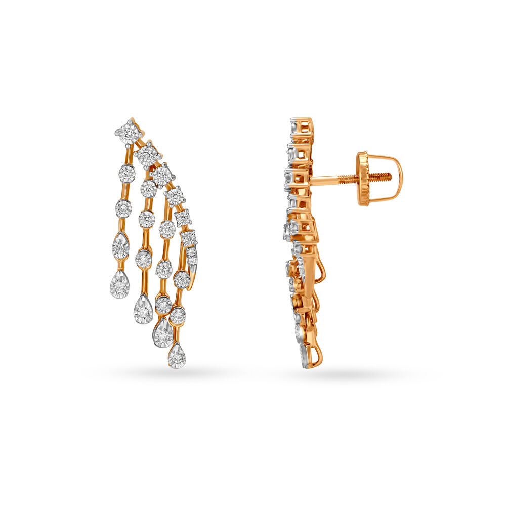 Buy Ethereal Petite Diamond Necklace Set at Best Price | Tanishq US