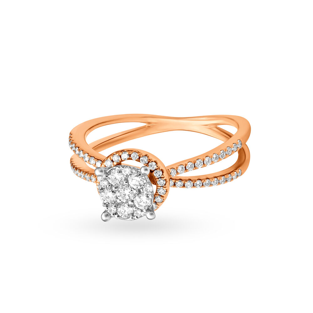 Buy Picturesque 18 Karat Dual Gold And Diamond Finger Ring at Best ...