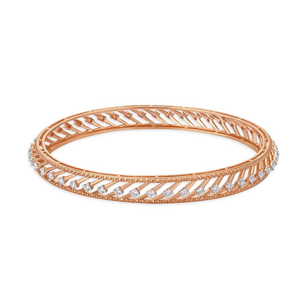 Rose gold bangles tanishq store