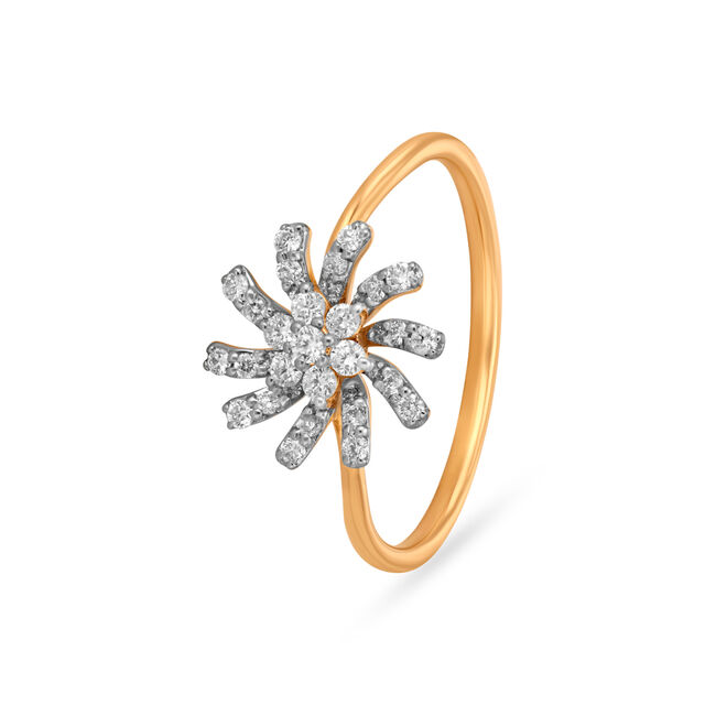 Surreal Floral Diamond Ring