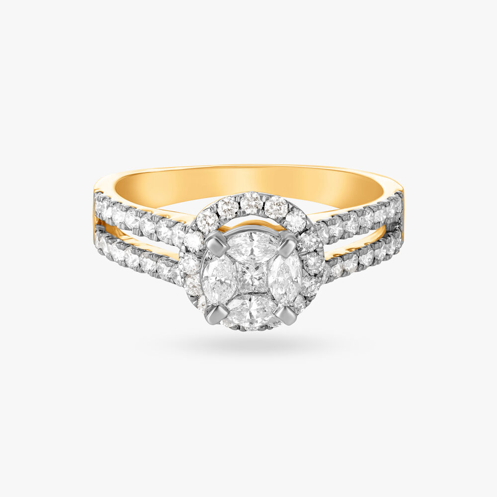 Buy Majestic Halo Diamond Finger Ring at Best Price | Tanishq US