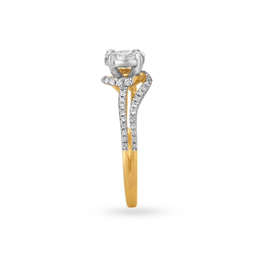 Buy Pristine Dazzling Diamond Adorned Gold Finger Ring at Best Price | Tanishq US