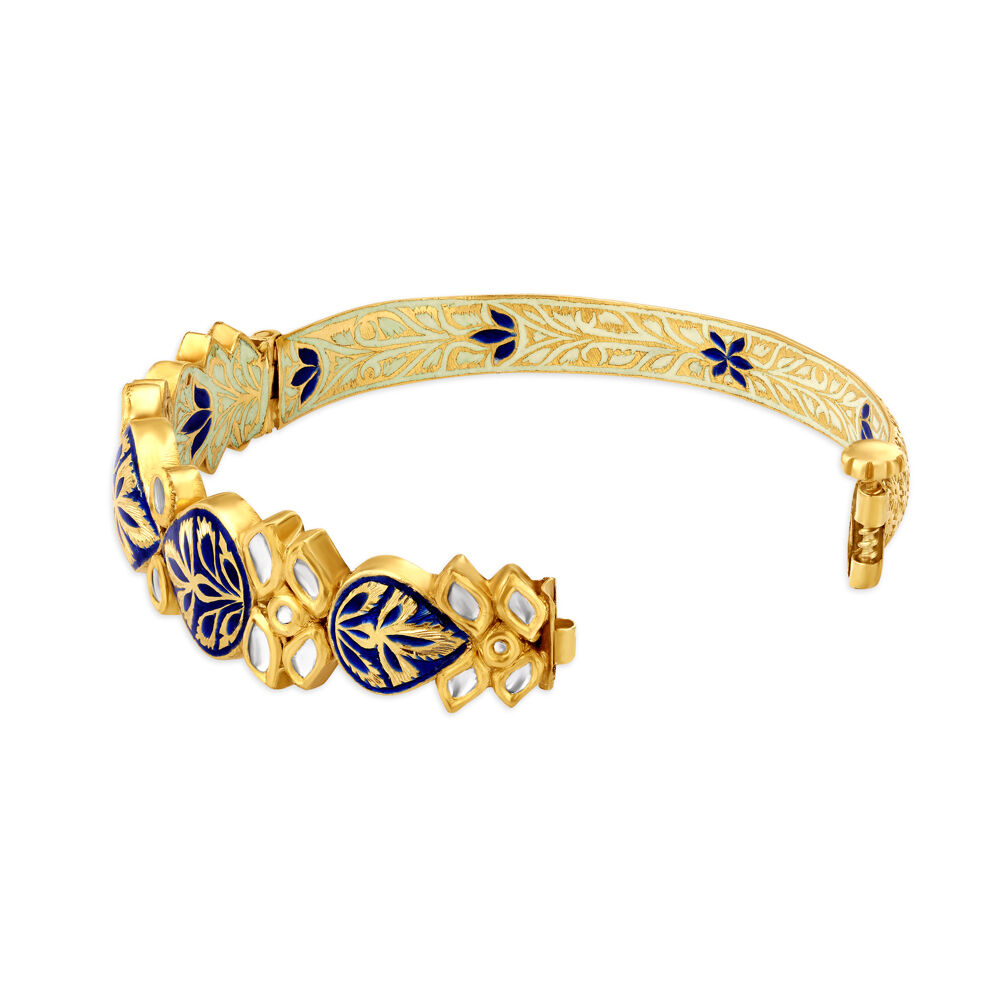 Buy Opulent Gold and Kundan Polki Bangle at Best Price | Tanishq UAE