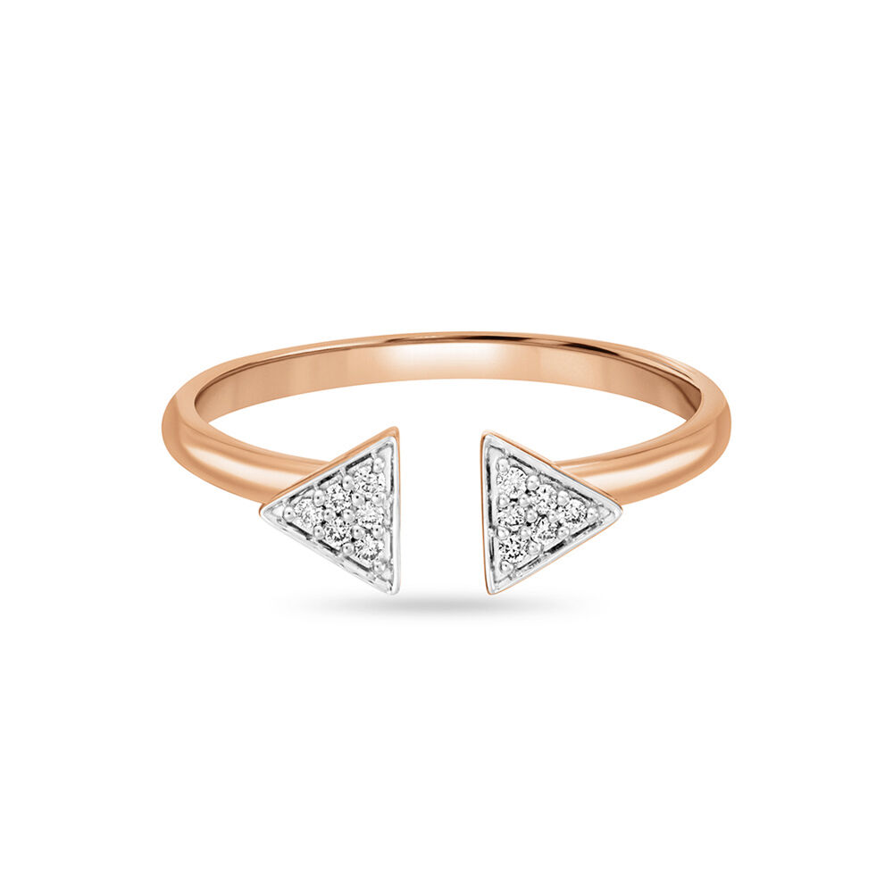 18KT Rose Gold Triangular Ring