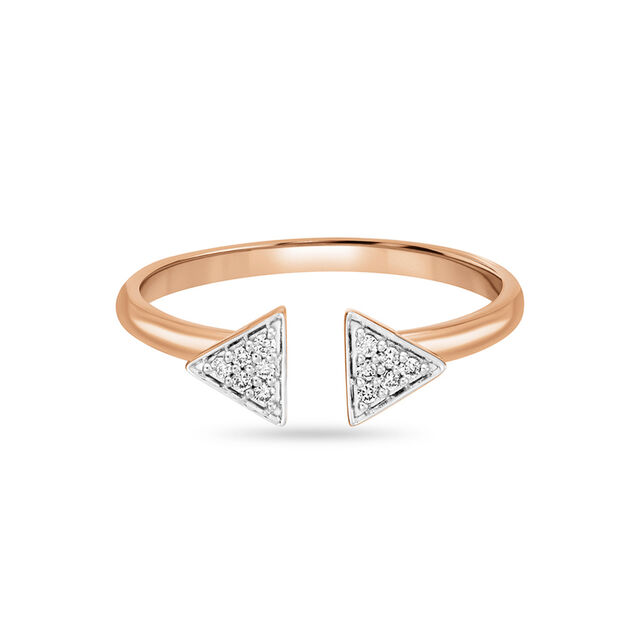 18KT Rose Gold Triangular Ring