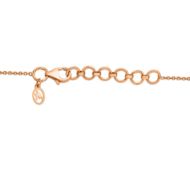18 KT Rose Gold Beating Heart Diamond Necklace
