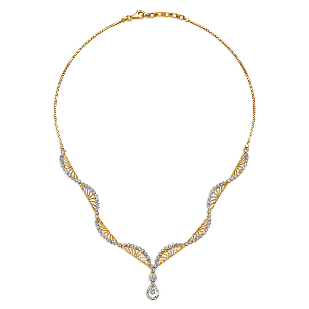 Buy Enamouring Diamond Neckwear in a Combination of Yellow and White ...