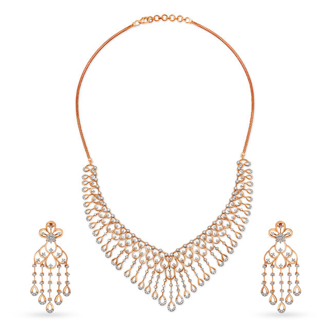 Graceful Diamond Necklace Set