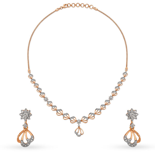 Buy Tanishq Gold Necklace Set at Best Price | Tanishq UAE