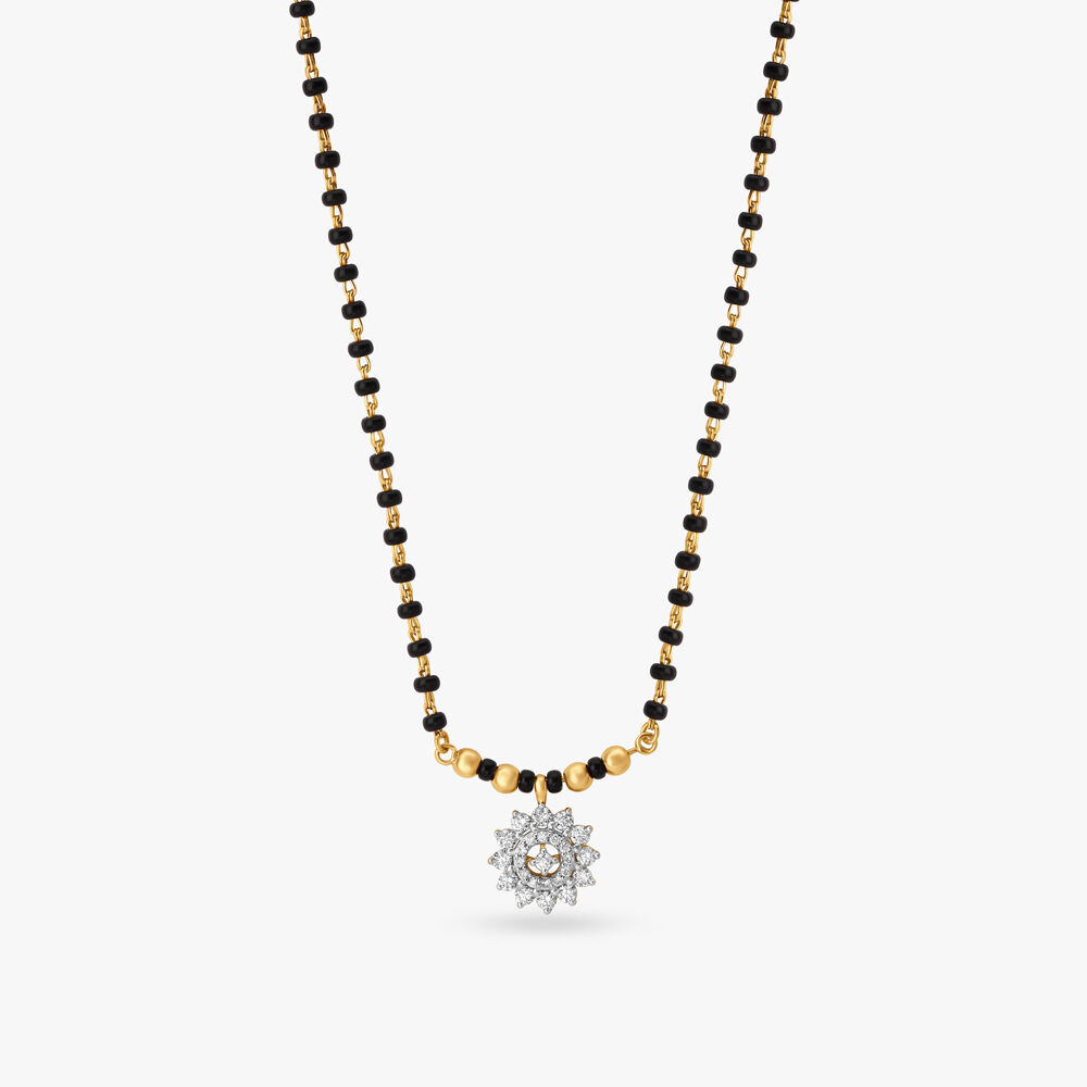 Buy Sole Flower Diamond Mangalsutra at Best Price Tanishq US