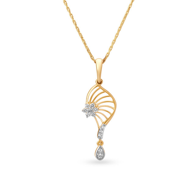 Surreal Abstract Diamond Pendant