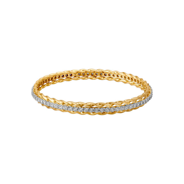 Dazzling Braid Pattern Diamond Bangle