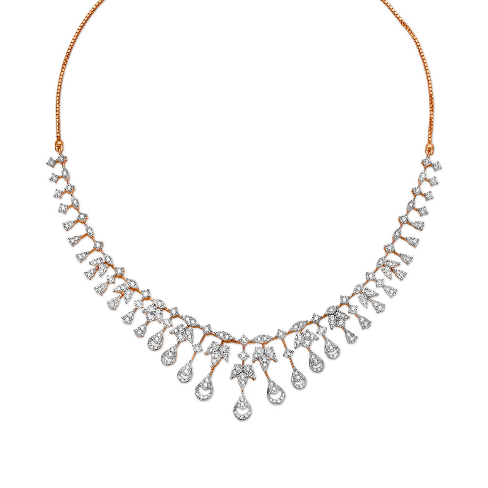 Buy Elegant Diamond Neckwear Set at Best Price | Tanishq UAE