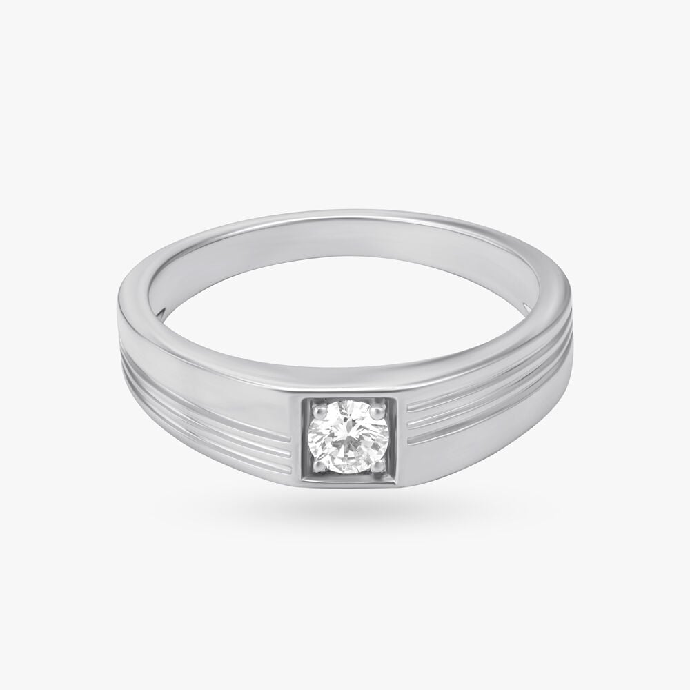 Single stone diamond ring for men store