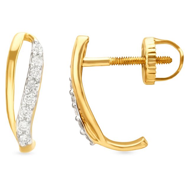 Contemporary Diamond Stud Earrings for Work Wear