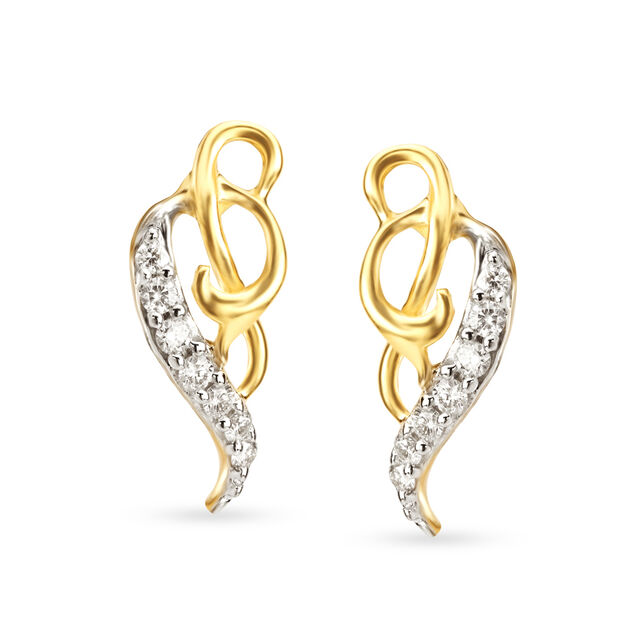 Buy Fancy Seven Stone Diamond Stud Earrings at Best Price | Tanishq UAE