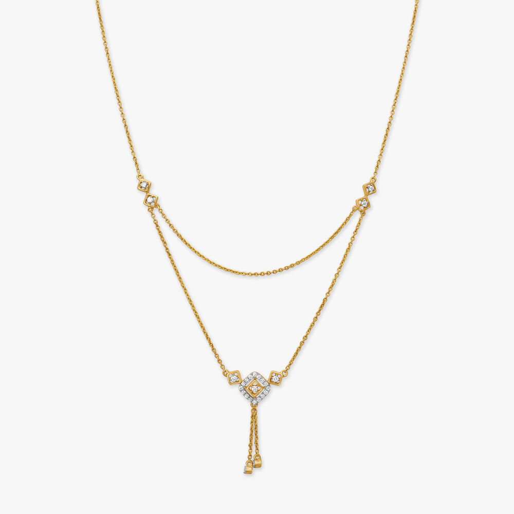 Buy Double layer Diamond Necklace at Best Price | Tanishq US