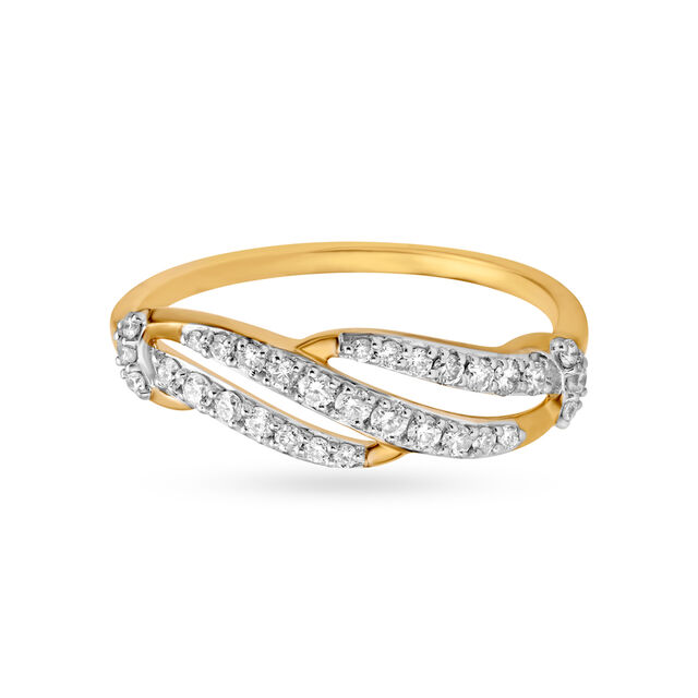 Buy Subtle Wave Crossover Finger Ring at Best Price | Tanishq US