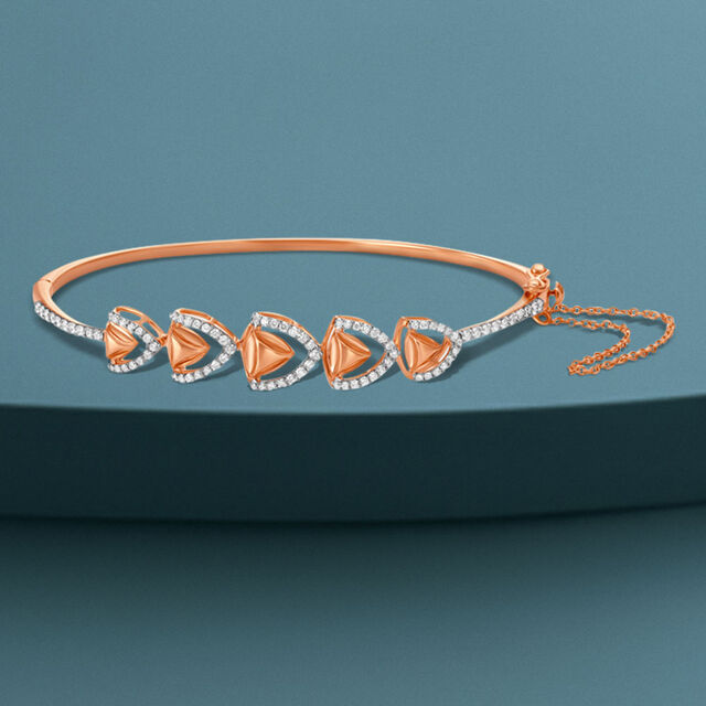 Buy Chic Harmony Diamond Bangle at Best Price | Tanishq UAE