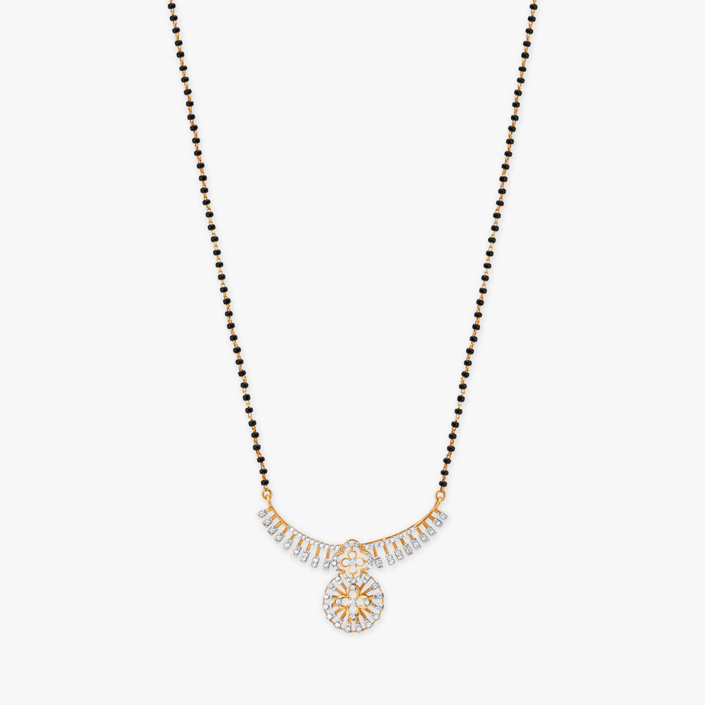Buy Diamond Studded Black Bead Mangalsutra at Best Price Tanishq US