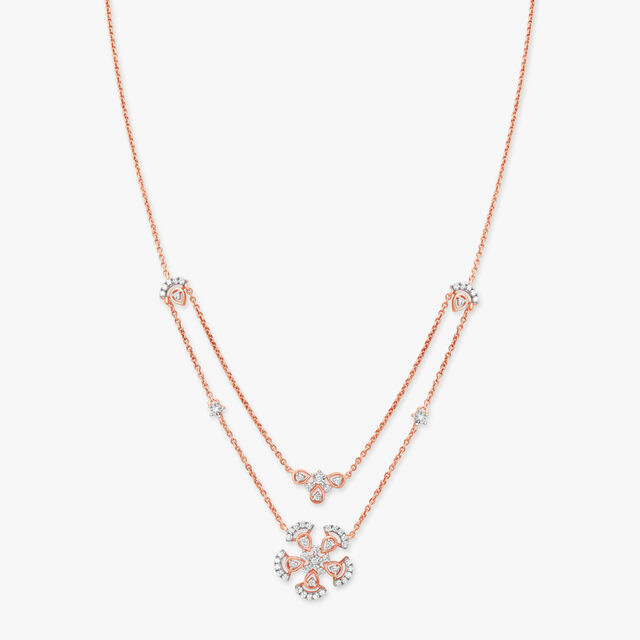Subtle Floral Diamond Necklace