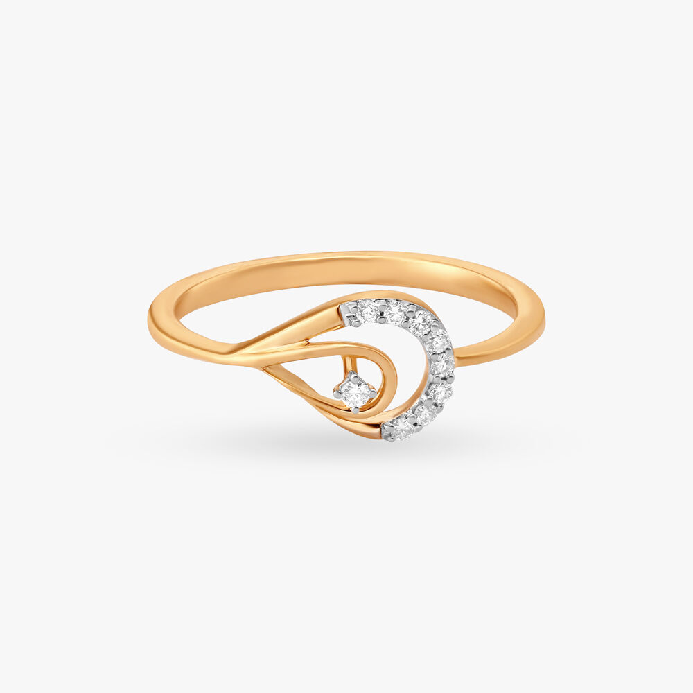 Buy Curling Twists Finger Ring at Best Price | Tanishq UAE