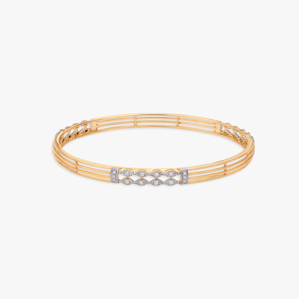 Fours A Band Diamond Bangle