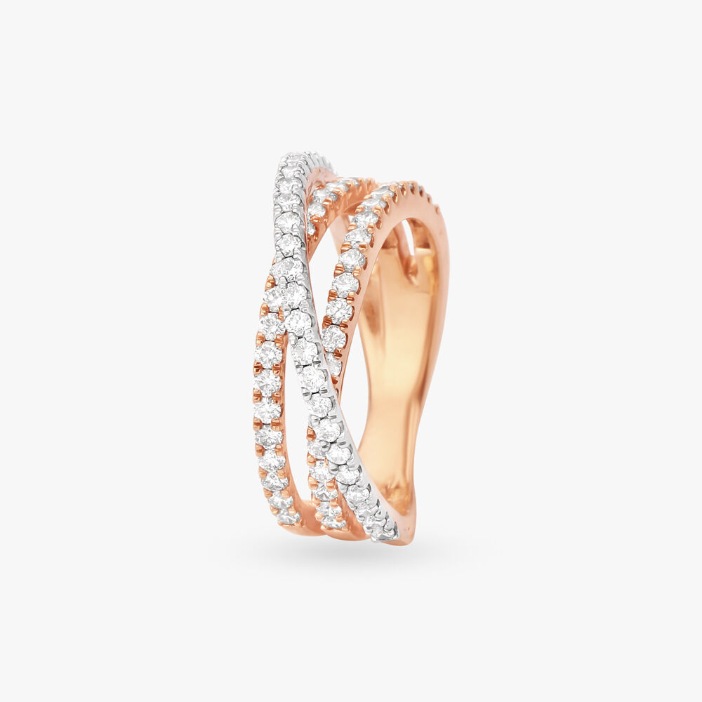 Buy Twirl Diamond Finger Ring at Best Price | Tanishq UAE