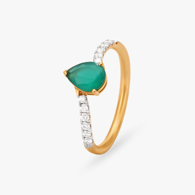 Buy Green Delight Diamond Finger Ring at Best Price | Tanishq US