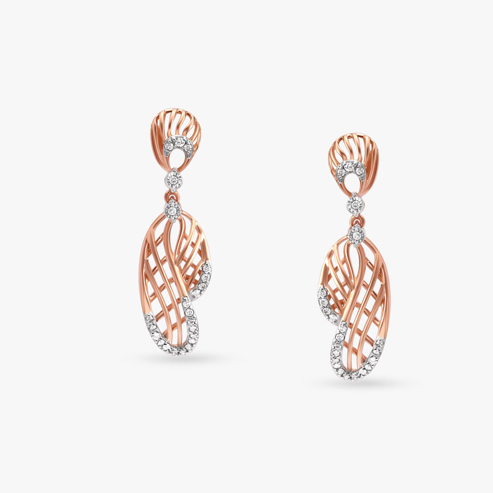 Buy Harmonic Timeless Drop Earrings at Best Price | Tanishq UAE