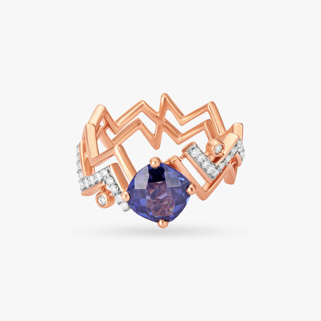 Purple Panache Finger Ring