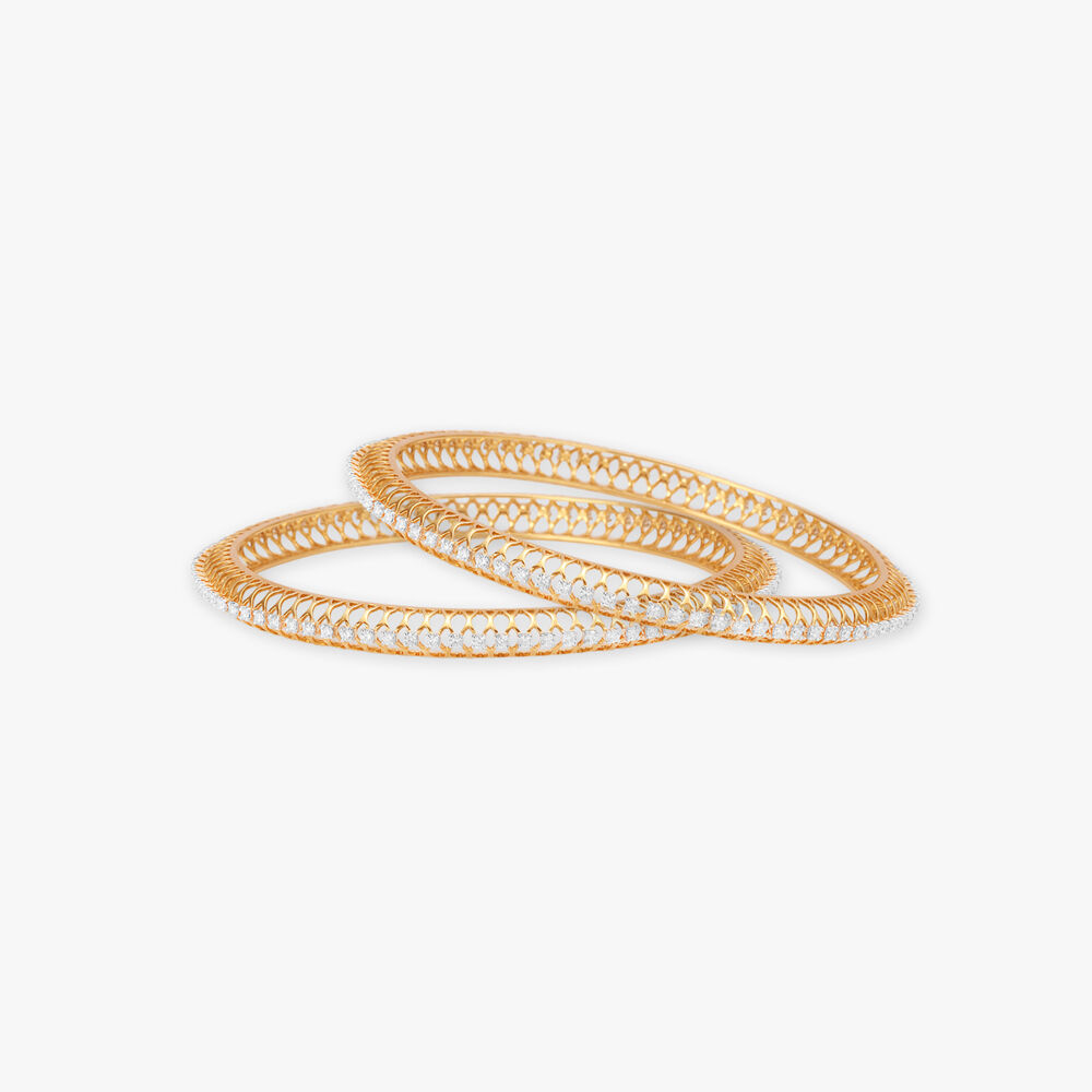 Buy Luminous Diamond Bangles at Best Price | Tanishq US