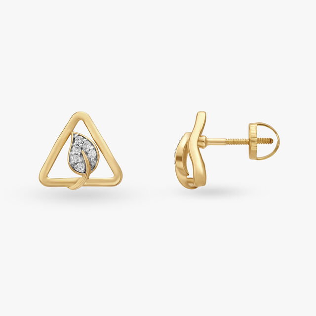 Buy Elegant Triangular Diamond Stud Earrings at Best Price | Tanishq US