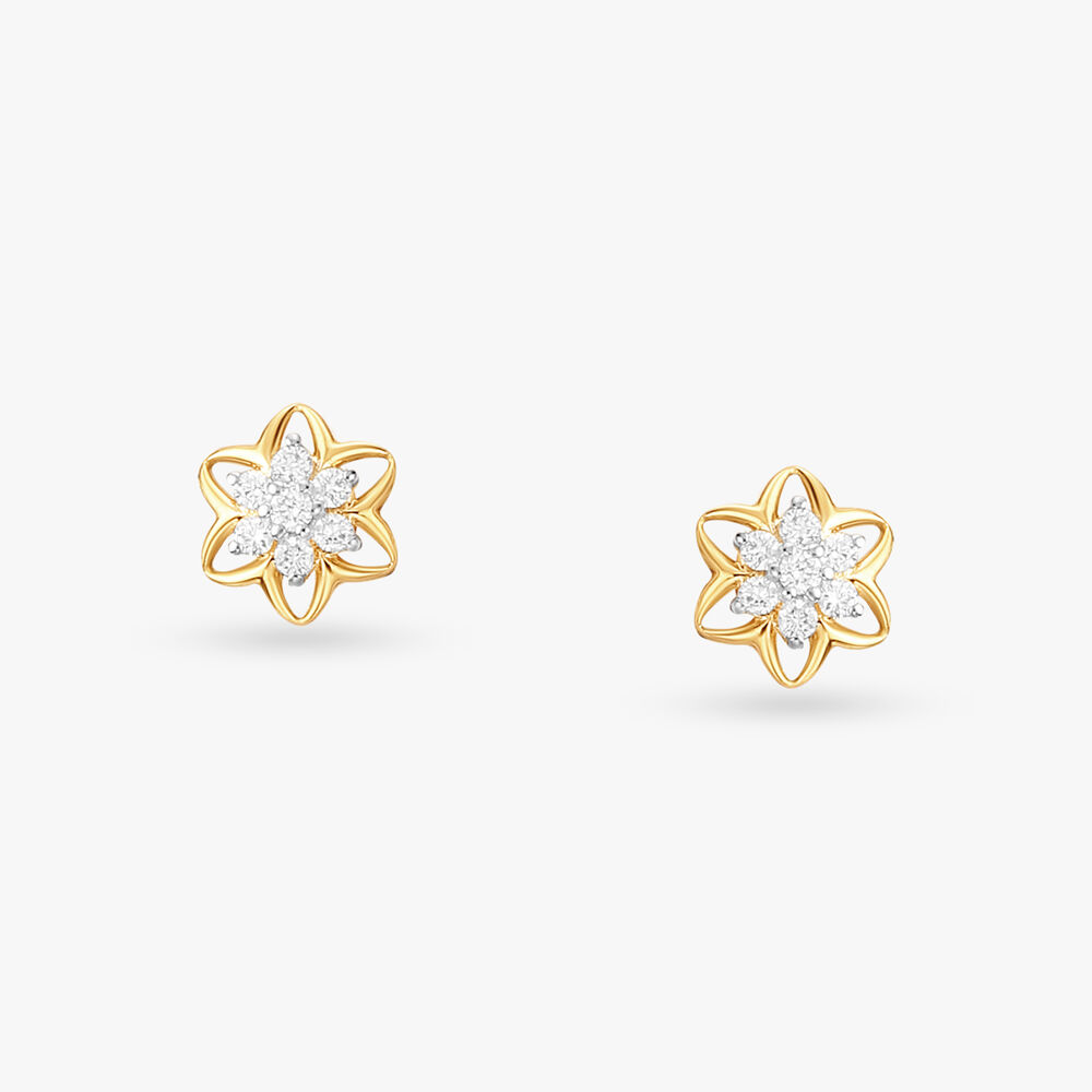 Buy Stellar Sparkle Diamond Stud Earrings at Best Price | Tanishq US