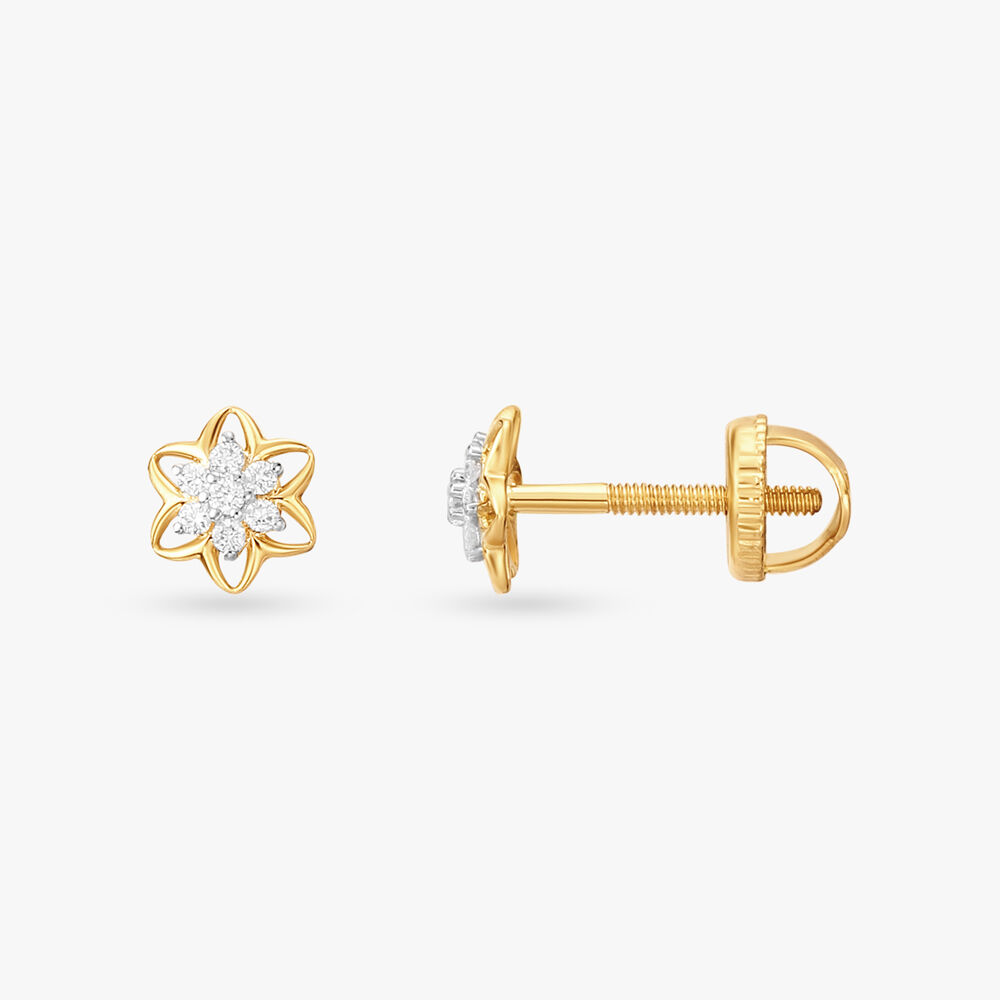 Buy Stellar Sparkle Diamond Stud Earrings at Best Price | Tanishq US