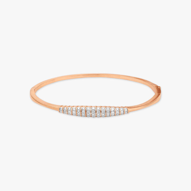 Buy Streamlined Sparkle Diamond Bangle at Best Price | Tanishq US