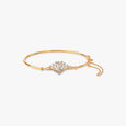 Buy Frosted Crown Diamond Bangle at Best Price | Tanishq US