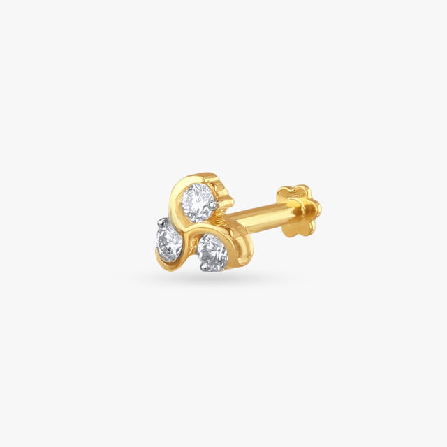 Buy Gleaming Cluster Diamond Nose Pin at Best Price | Tanishq UAE