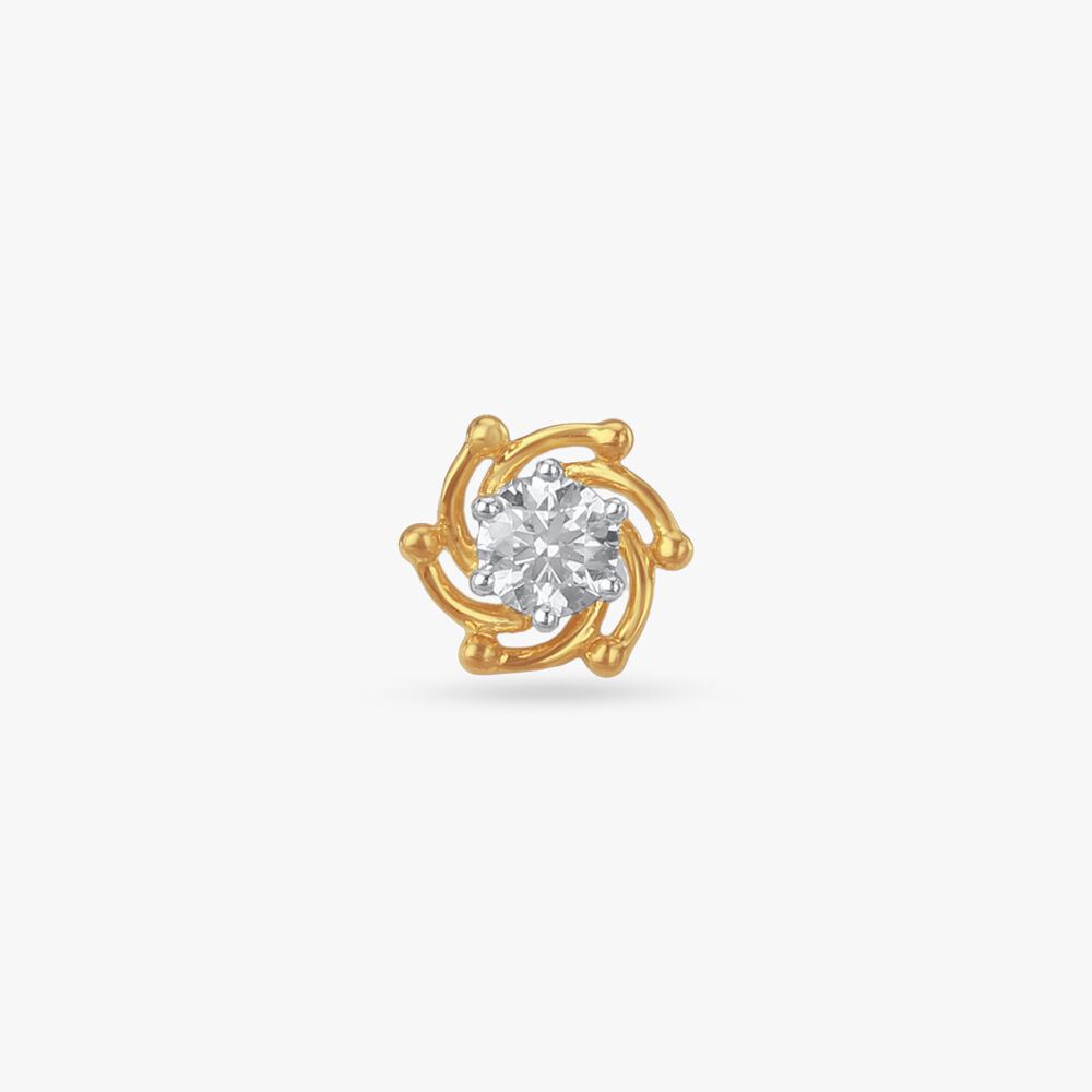 Buy Artistic Floral Diamond Nose Pin at Best Price | Tanishq US
