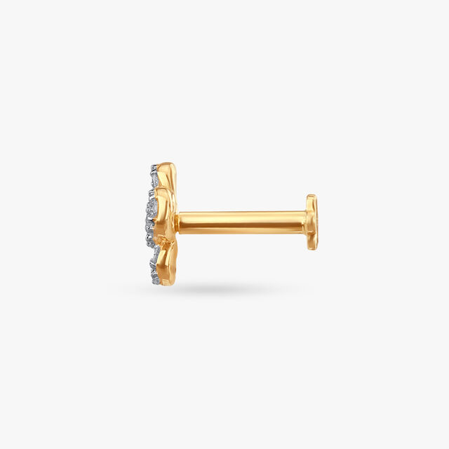 Buy Floral Glimmer Diamond Nose Pin at Best Price | Tanishq US