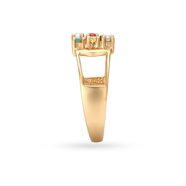 Buy Magnificent Navaratnam Studded Gold Ring at Best Price | Tanishq US
