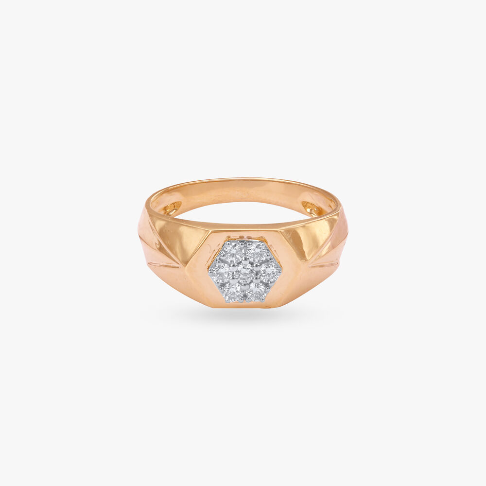 Buy Hexa Cluster Diamond Ring for Men at Best Price | Tanishq US