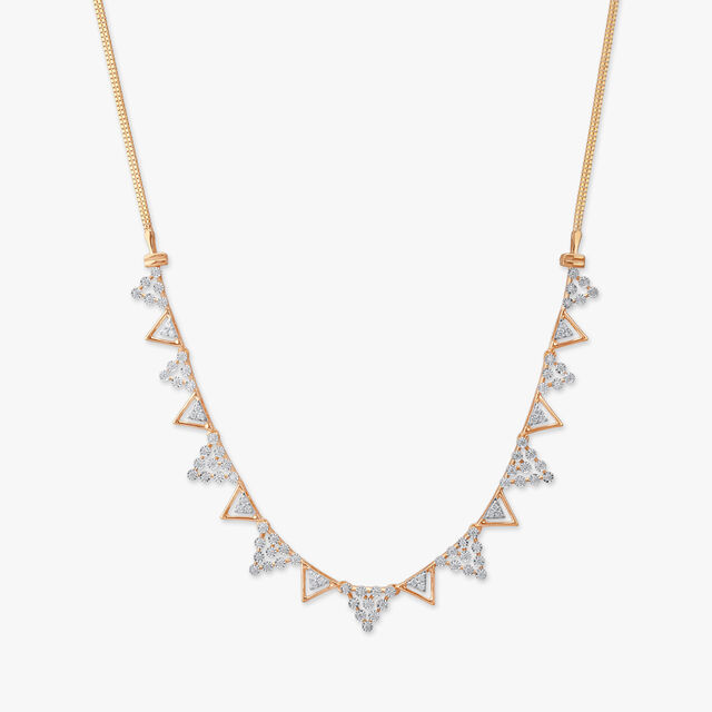 Buy Glimmer Pop Diamond Necklace Set at Best Price | Tanishq US