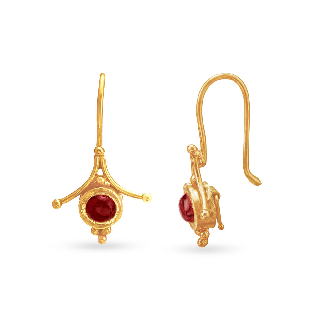 Buy Enchanting Gold Drop Earrings at Best Price | Tanishq UAE