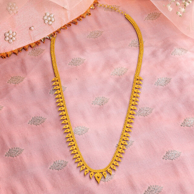 Buy Leaf Motif Rawa Work Gold Necklace at Best Price | Tanishq US